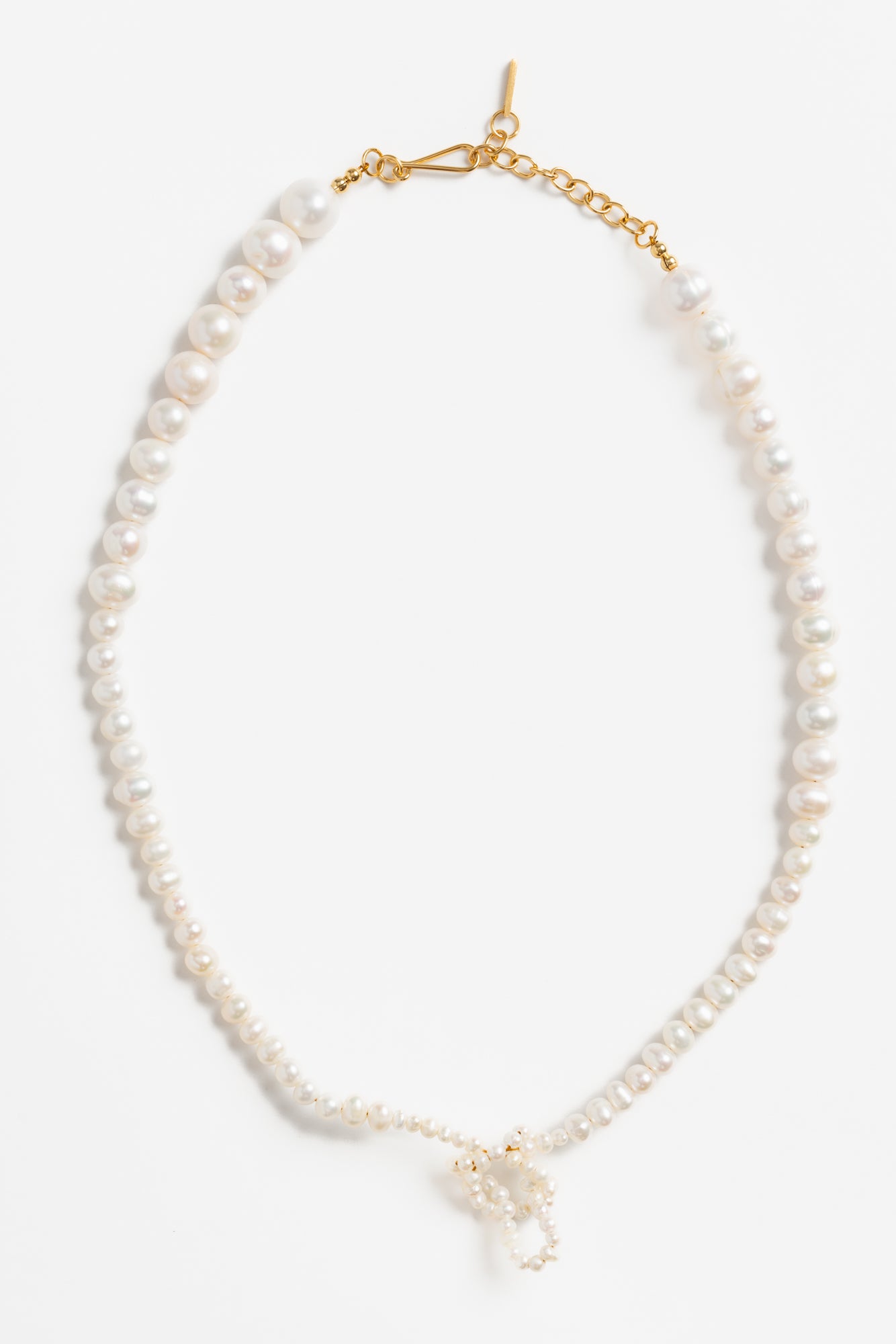 Loop The Loop Pearl Necklace - 18ct Gold Plated