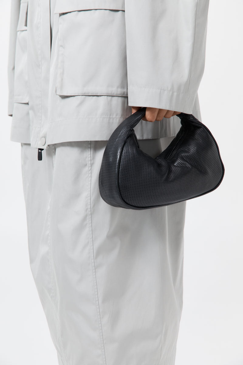 Perforated Mini Bon Bon Bag - Black