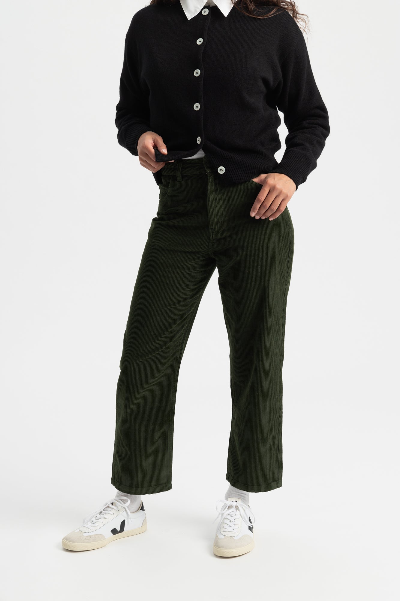 Corduroy Nele Pants - Bottle Green